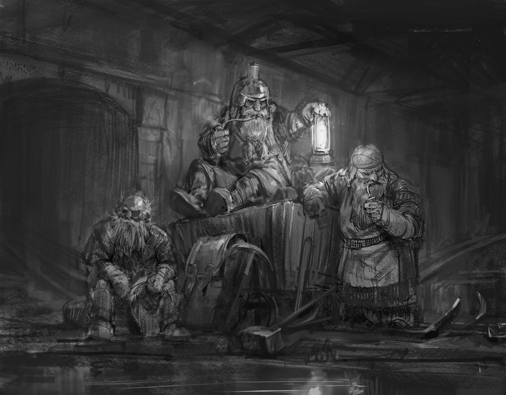 "sketch 'Dwarfs'" by Mikhail Palamarchuk | Scrolller