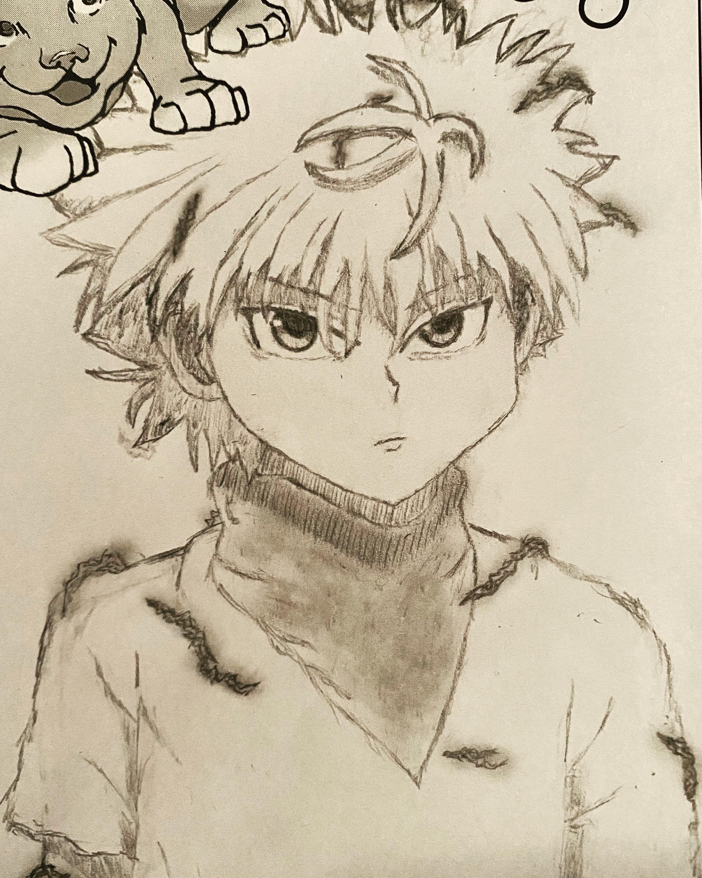 Sketch of Killua Zoldyck from Hunter x Hunter! | Scrolller