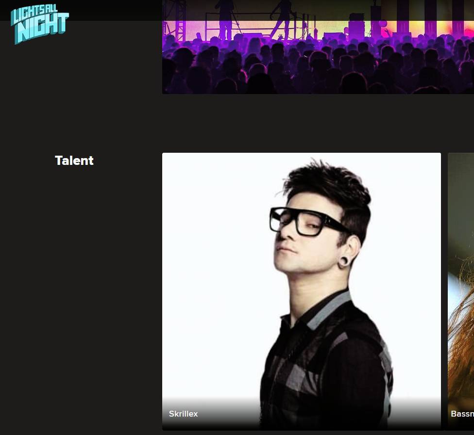 Skrillex headlining Lights All Night Festival and this is the picture they used for him ...