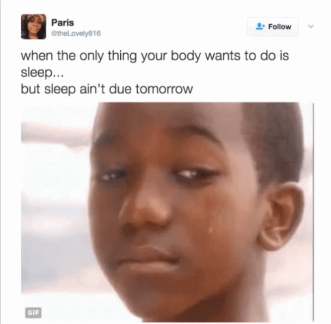 sleep deprivation at its finest | Scrolller