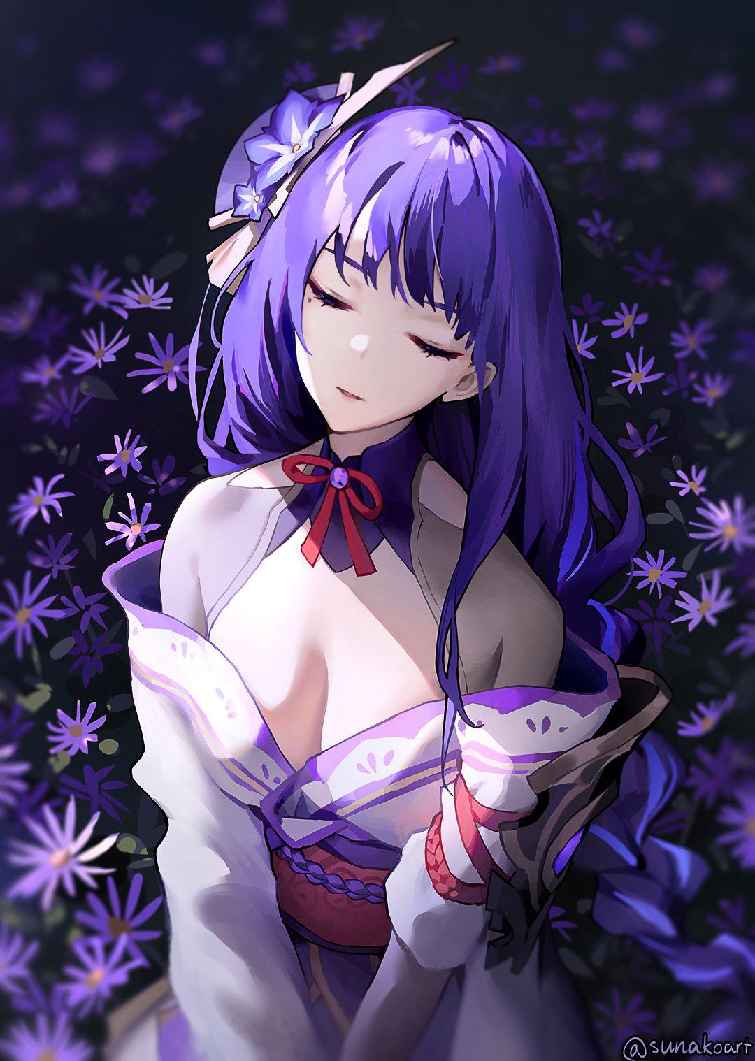 Sleeping Raiden Shogun Baal | Scrolller