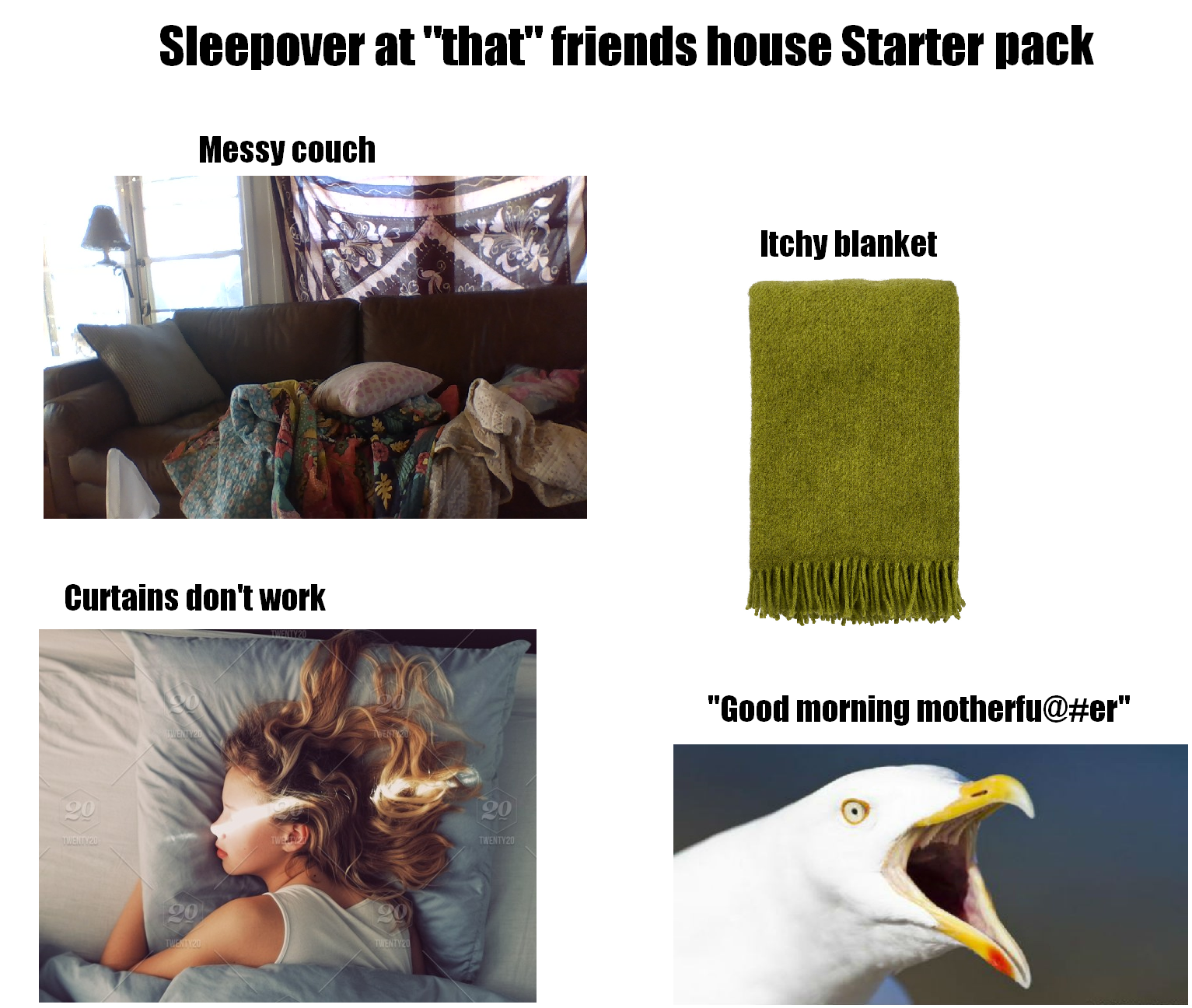 Sleepover at "that" friends house Starter pack. | Scrolller