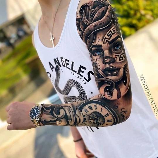 Sleeve tattoo by © Kristian Vendler. | Scrolller