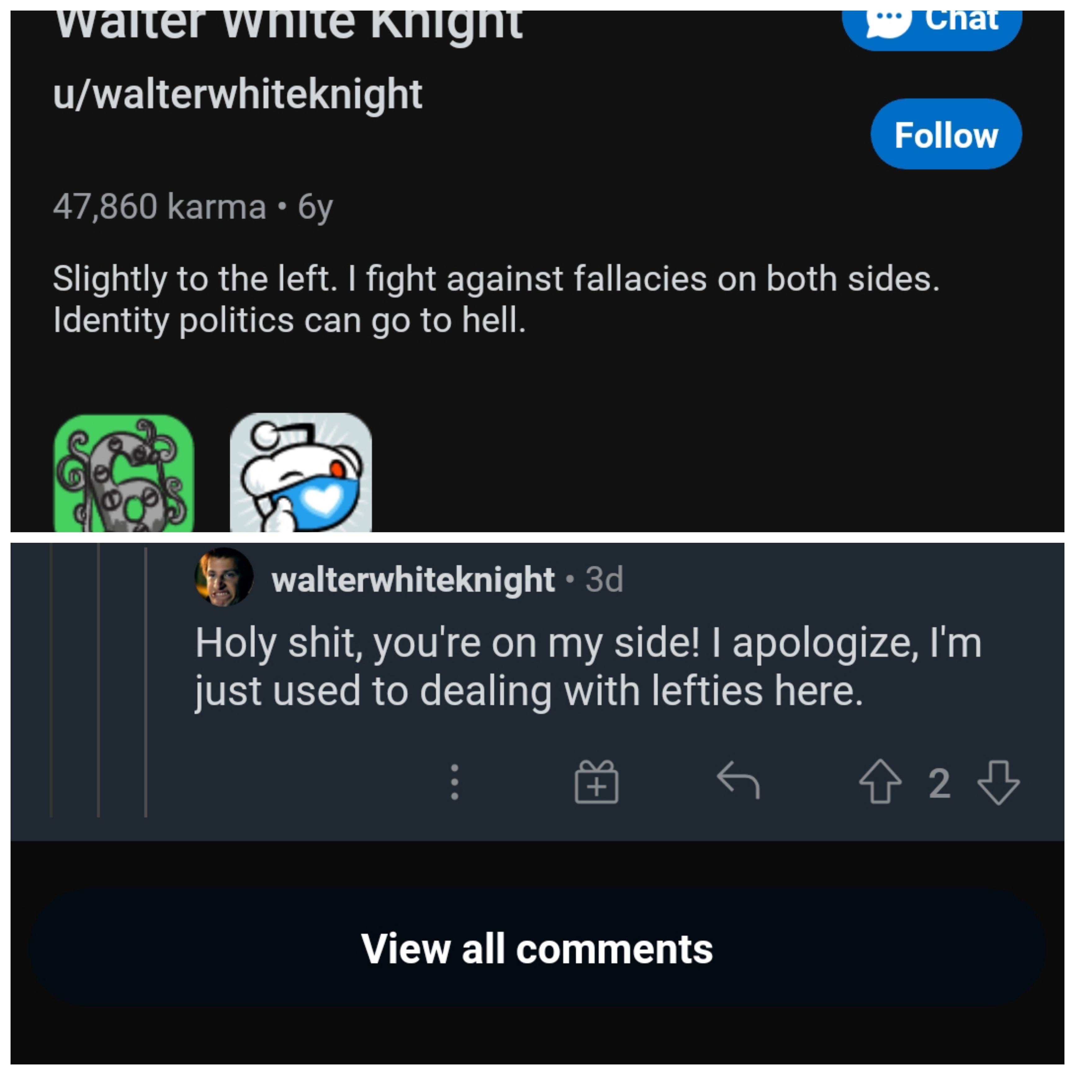 "Slightly to the left" | Scrolller