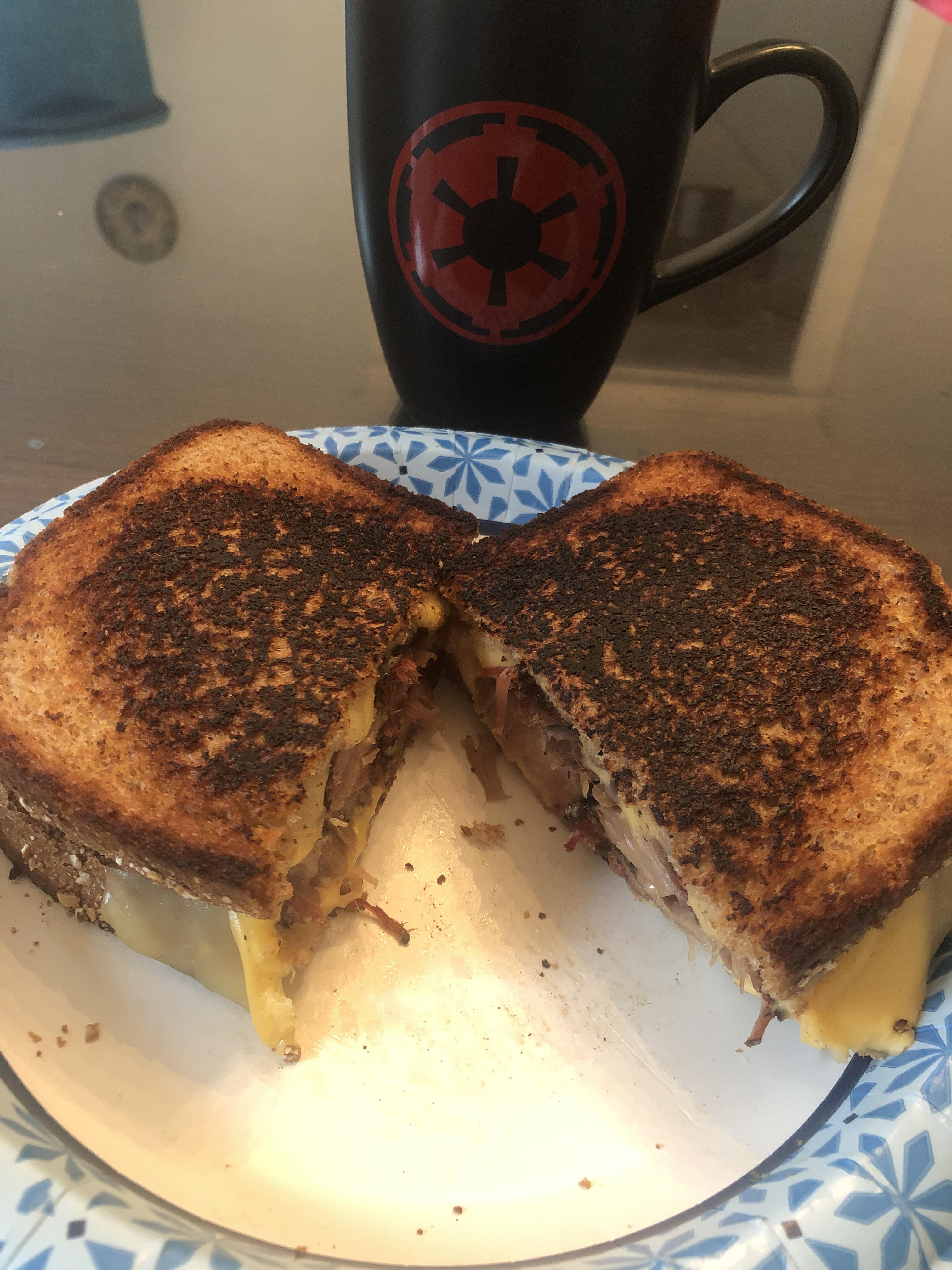 Smoked provolone and cheddar cheese on Brisket! (First time ever) | Scrolller