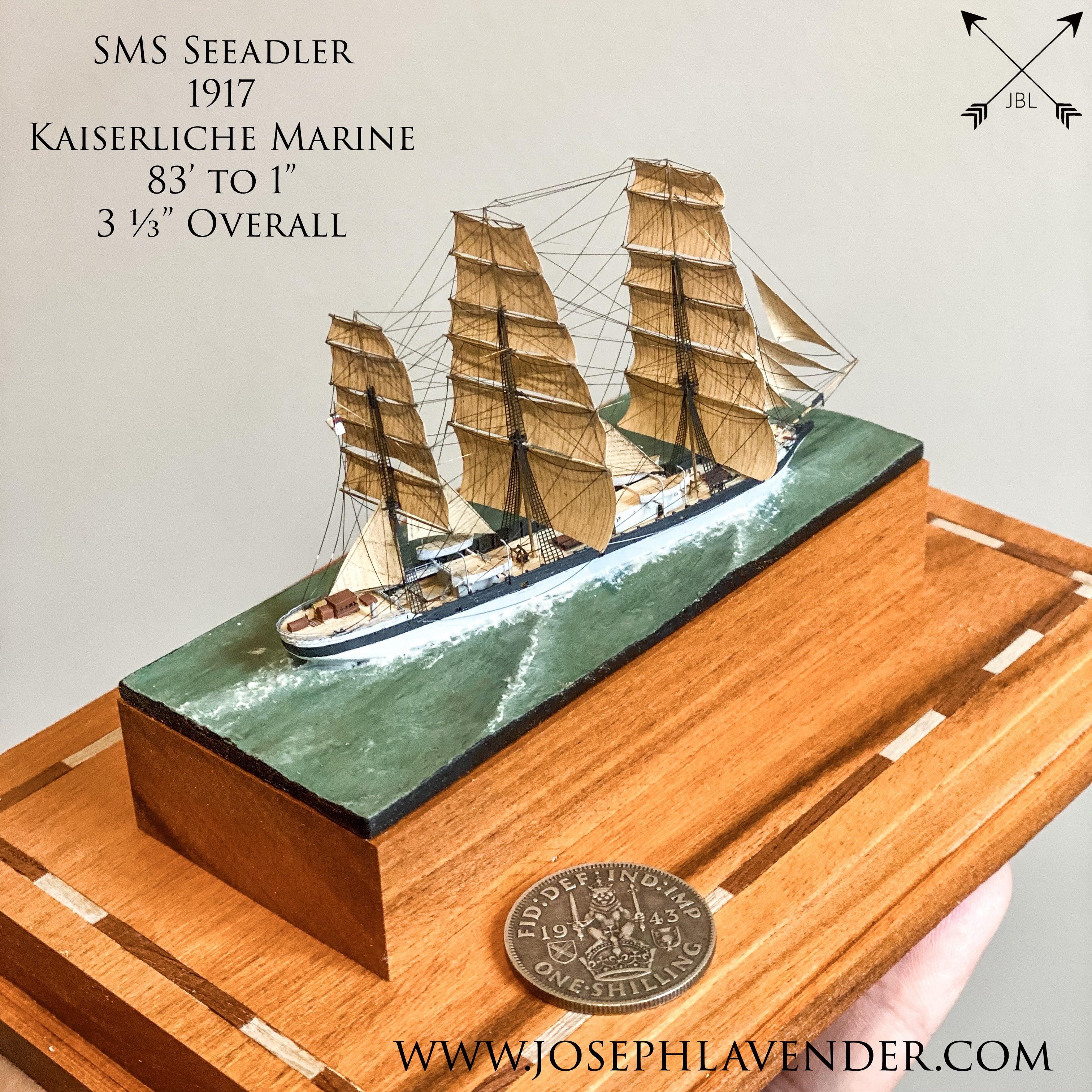 SMS Seeadler, Finished, 1/1000 Scale, Scratch Built | Scrolller