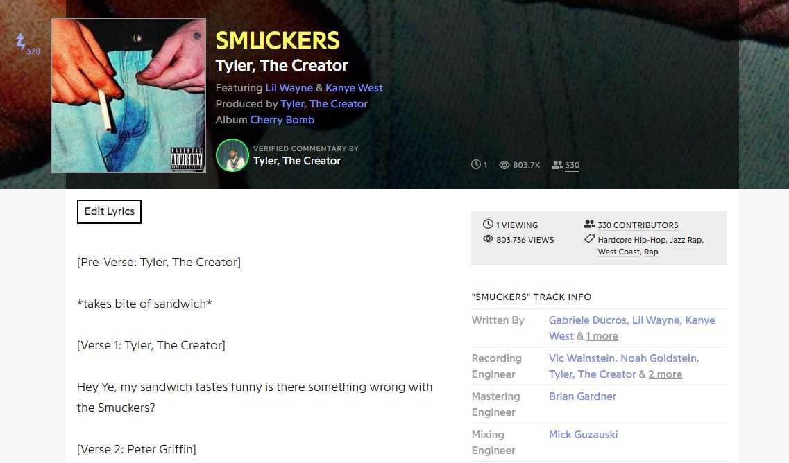 SMUCKERS - Tyler, The Creator | Scrolller SMUCKERS - Tyler, The Creator | Scrolller