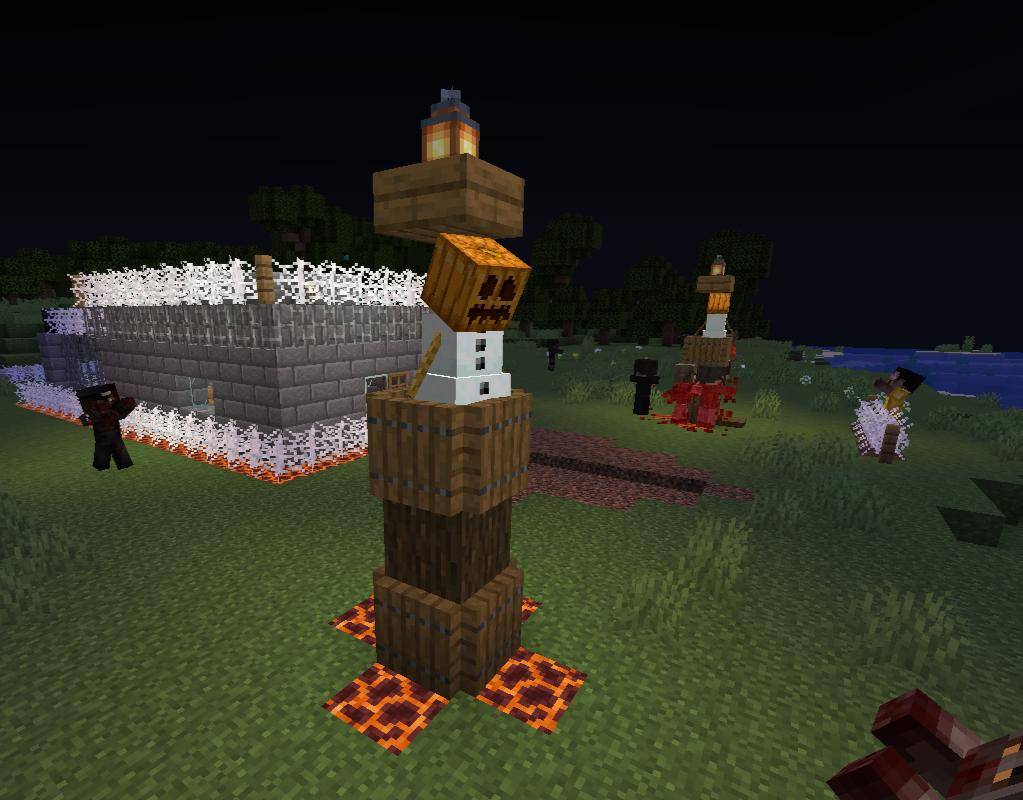 Snow Golem Tower. Although it's only effective against zombies | Scrolller