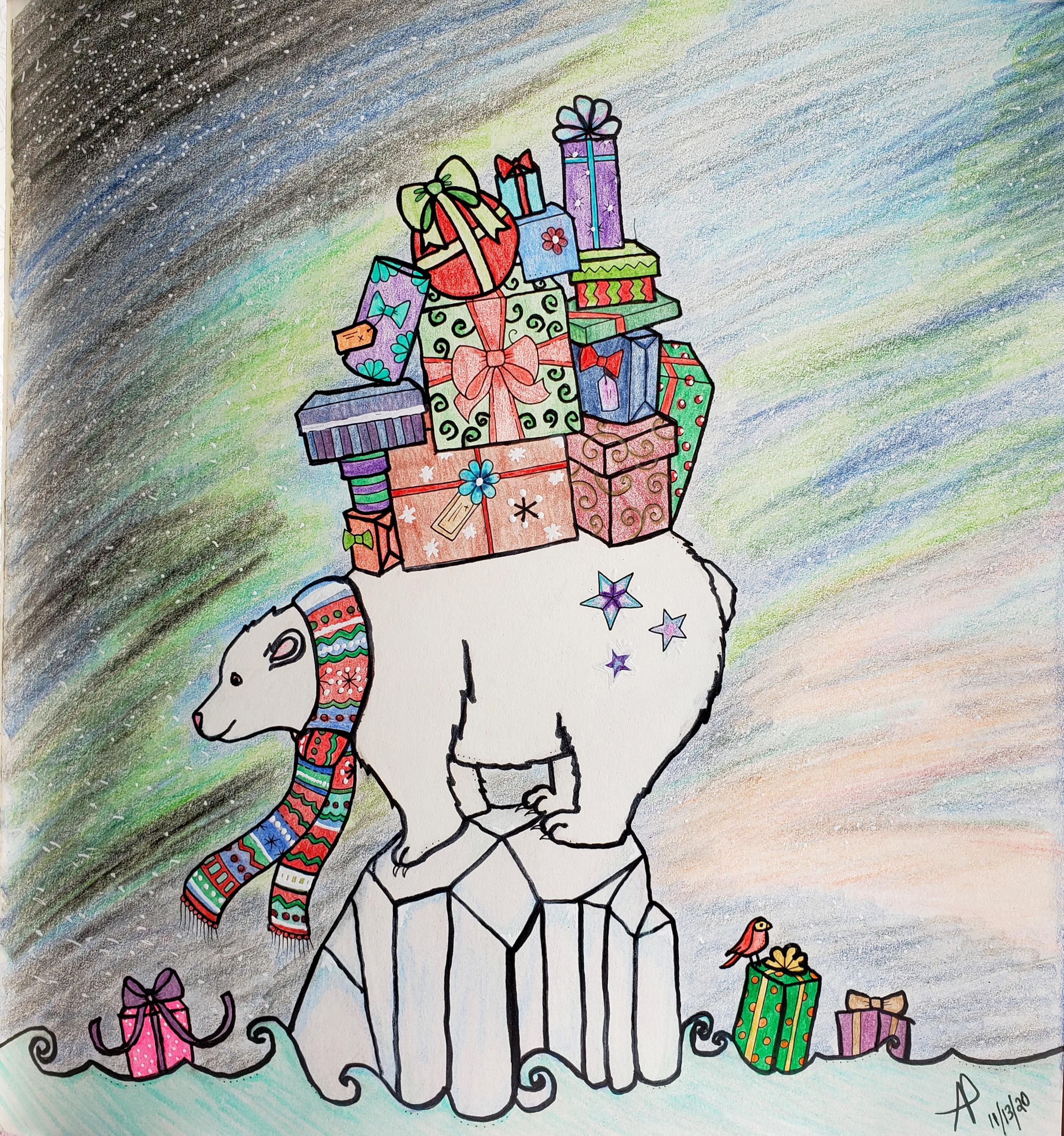 So happy how well this one turned out. Johanna Basford's Christmas done ...