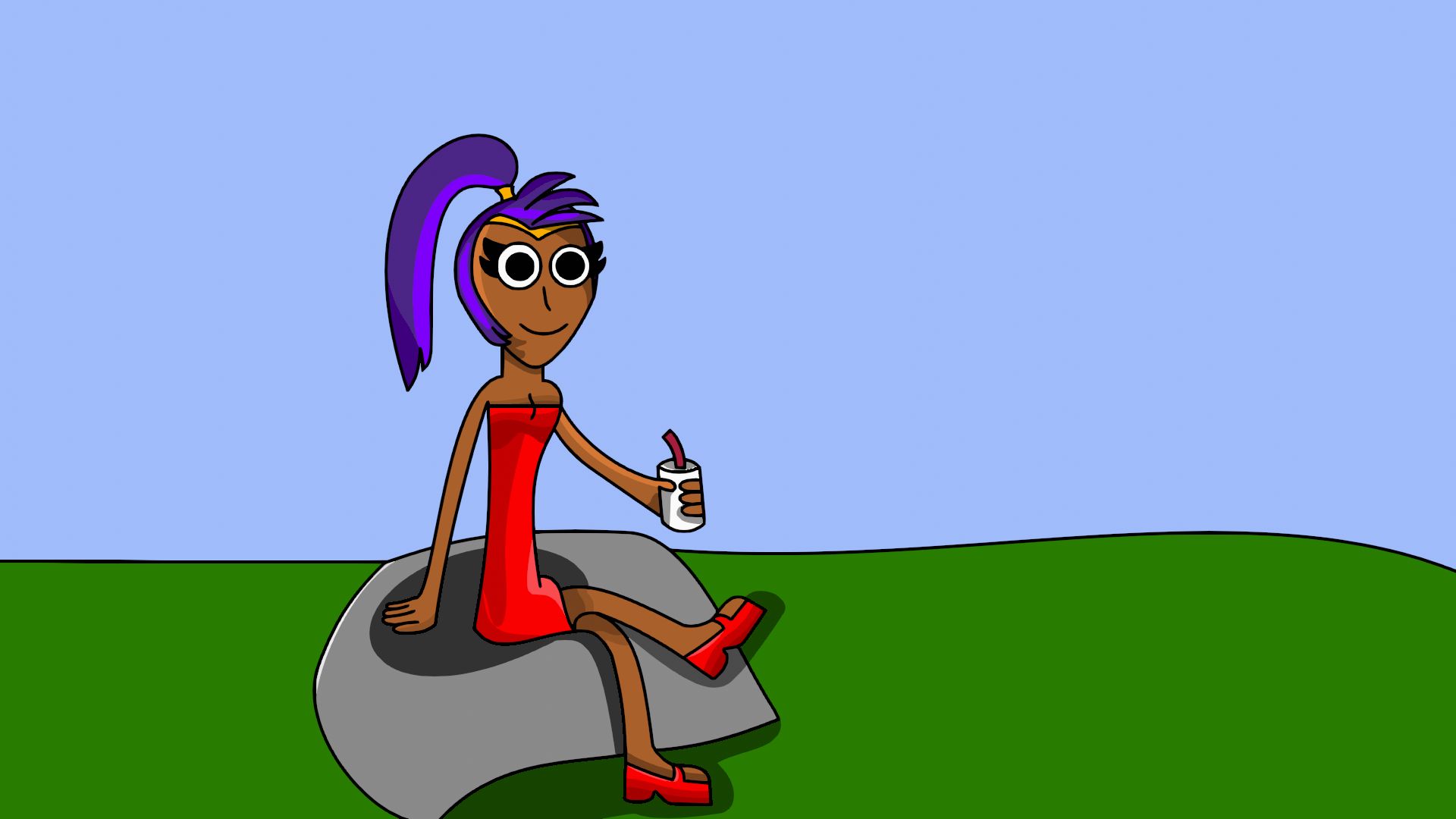 So I Made Some New Shantae Artwork For Wayforward Yep I Drew Her In A Dress Again I Mean I