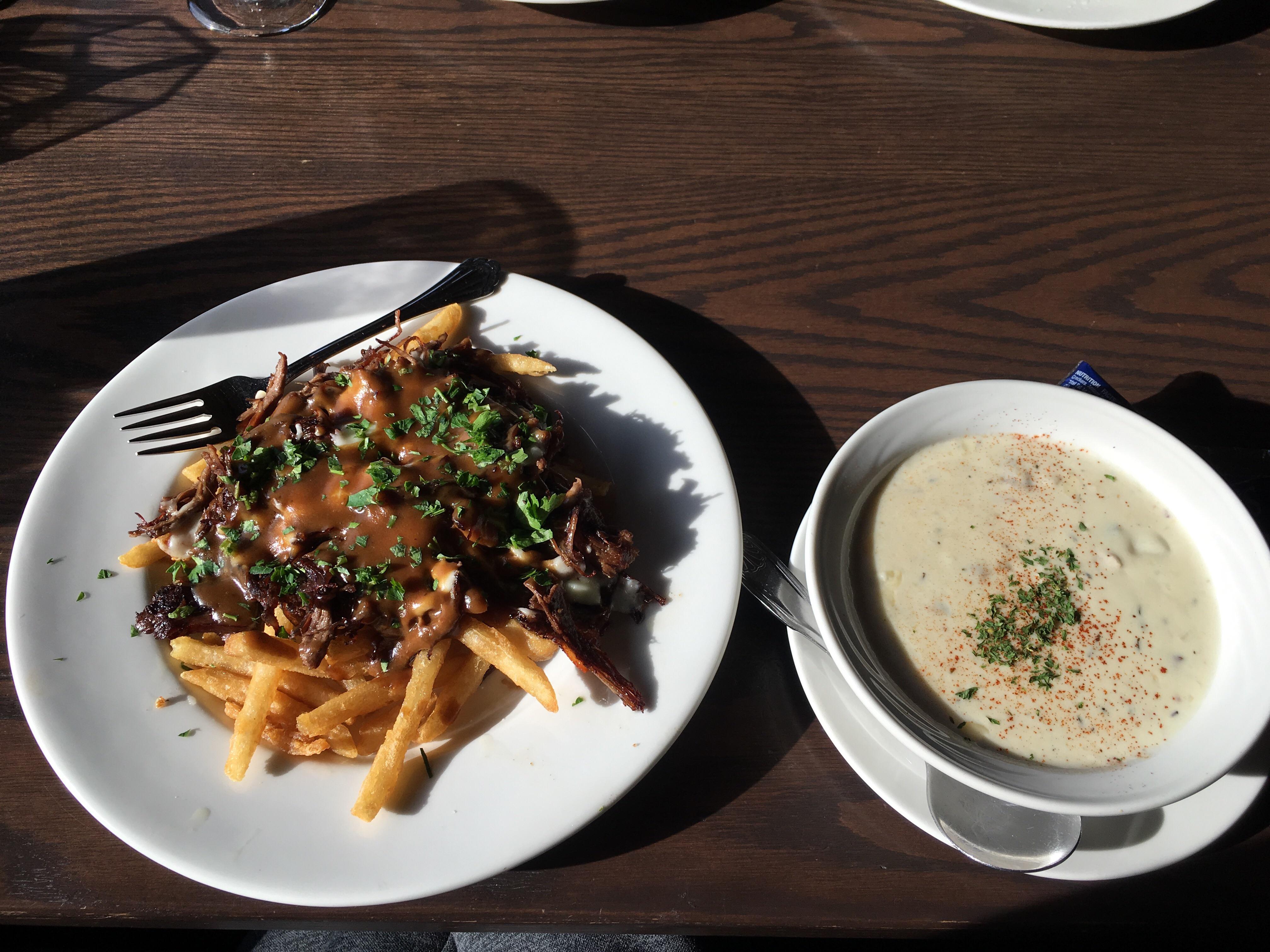 Some brisket poutine & clam chowder. Great little joint on the beach! | Scrolller