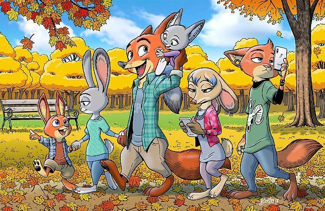 Some family wilde walking on the park credit : borba | Scrolller