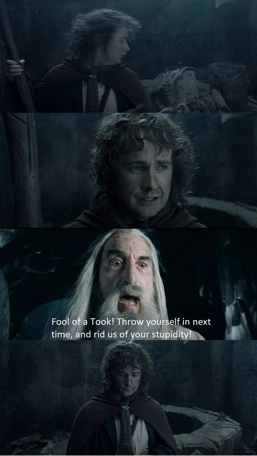 Some LoTR scenes if Christopher Lee had gotten the role of Gandalf, but kept all of Saruman's ...