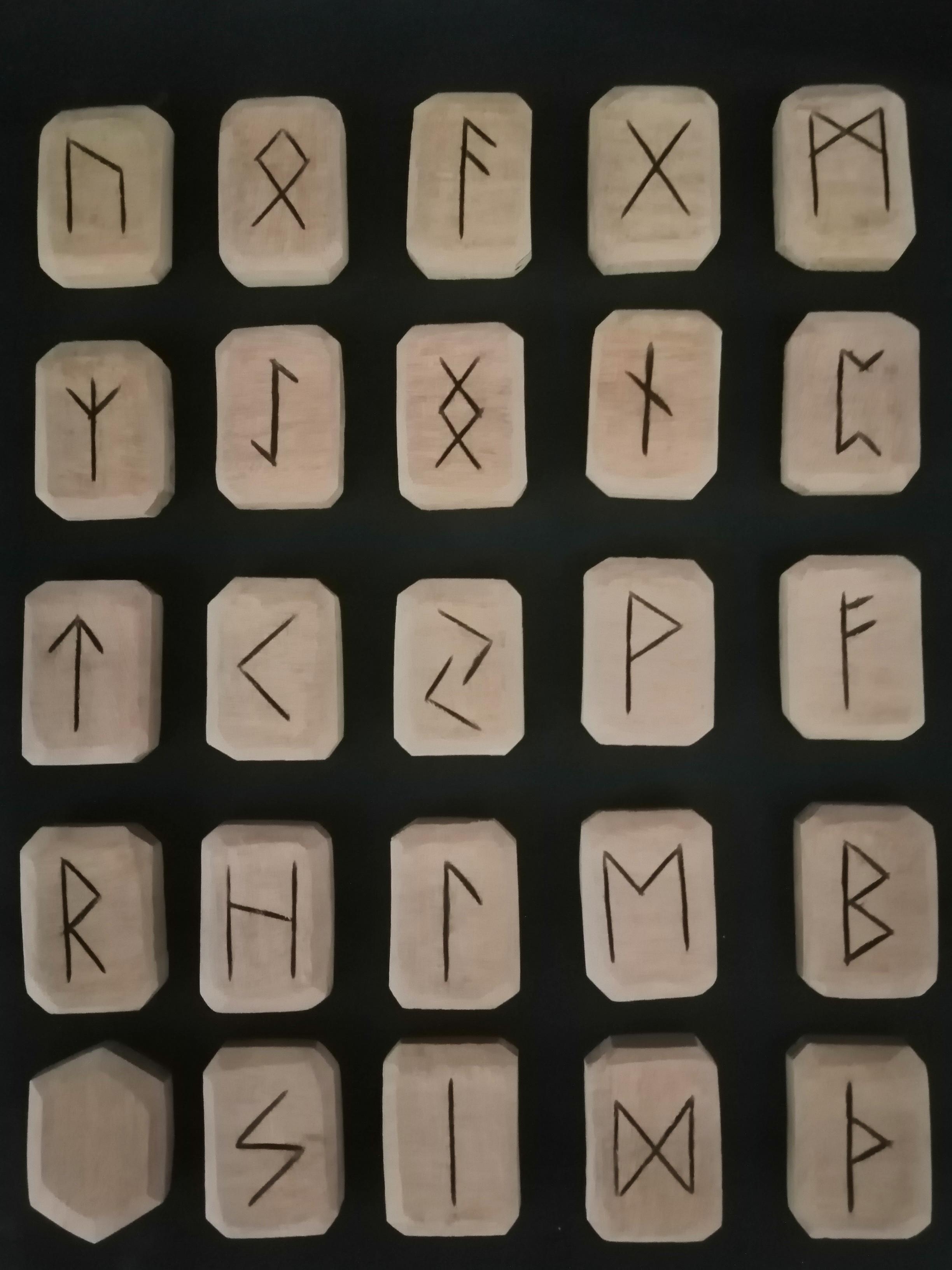 Some wooden runes that i made this week | Scrolller