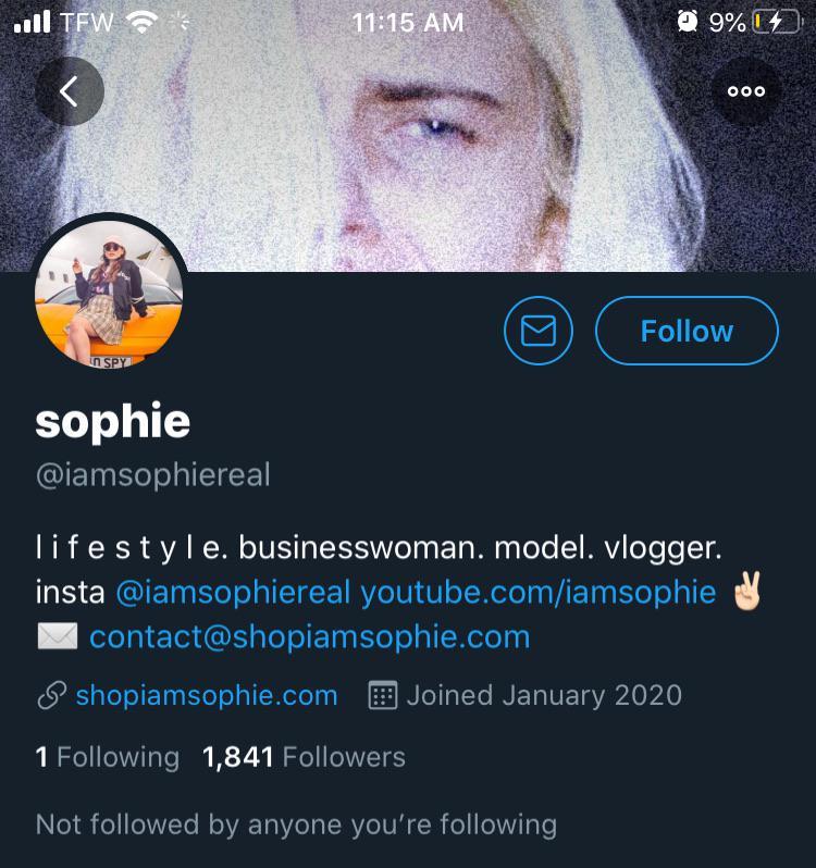 Sophie’s Twitter pfp also changed | Scrolller