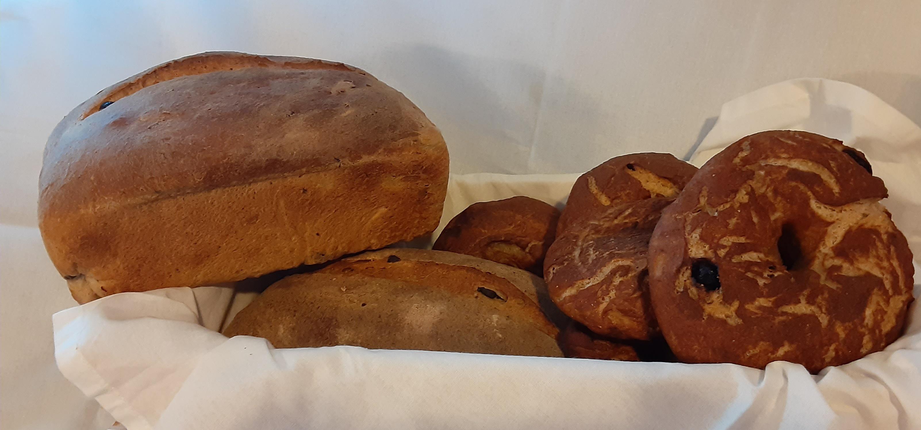 Sourdough Rustic Olive bread & Sourdough Blueberry Bagels. | Scrolller