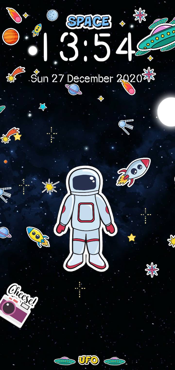 Space themed homescreen | Scrolller