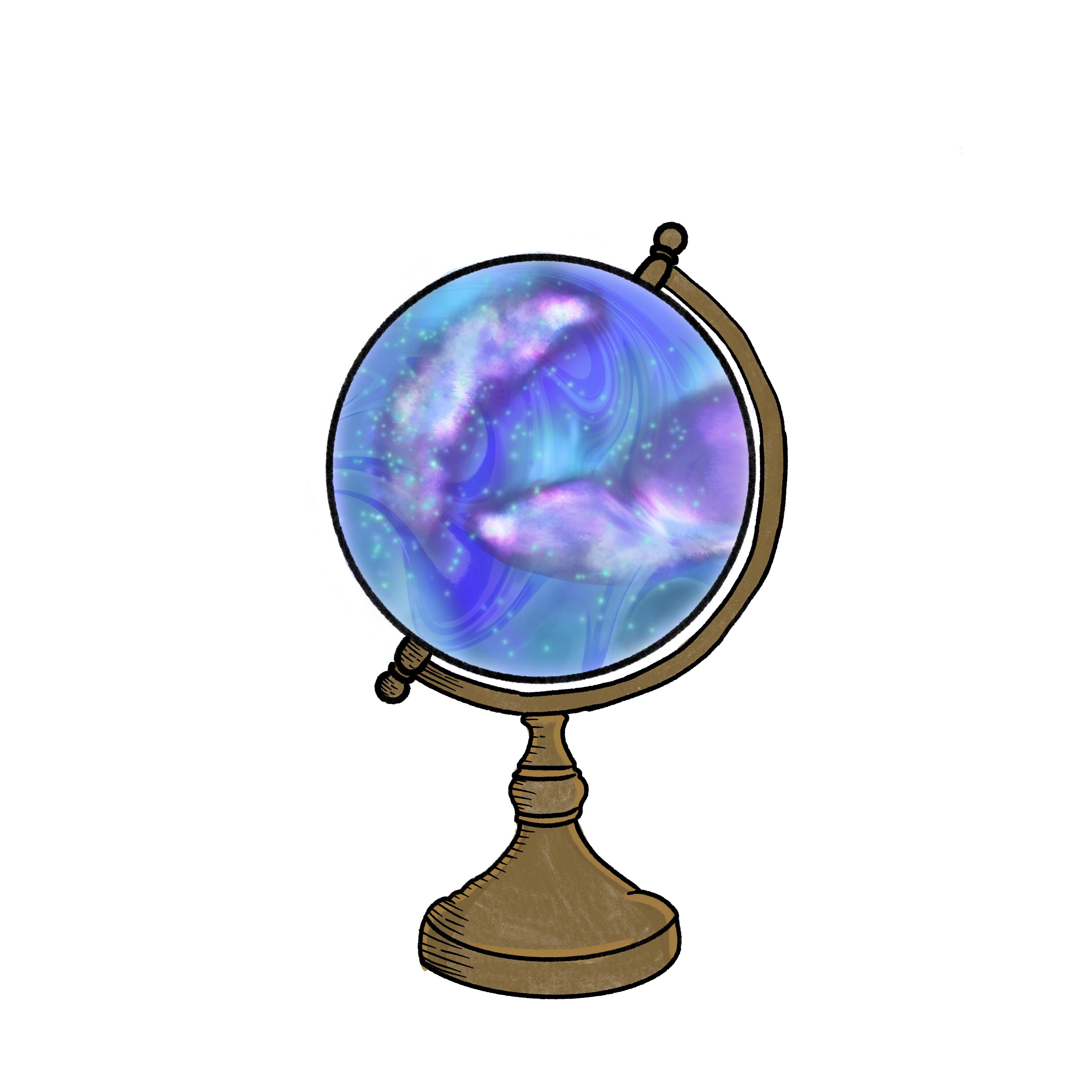 Space trapped in a globe. | Scrolller