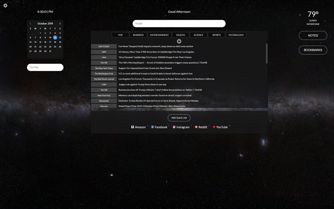 Spacr - A modern simplistic new tab dashboard for your browser | Scrolller