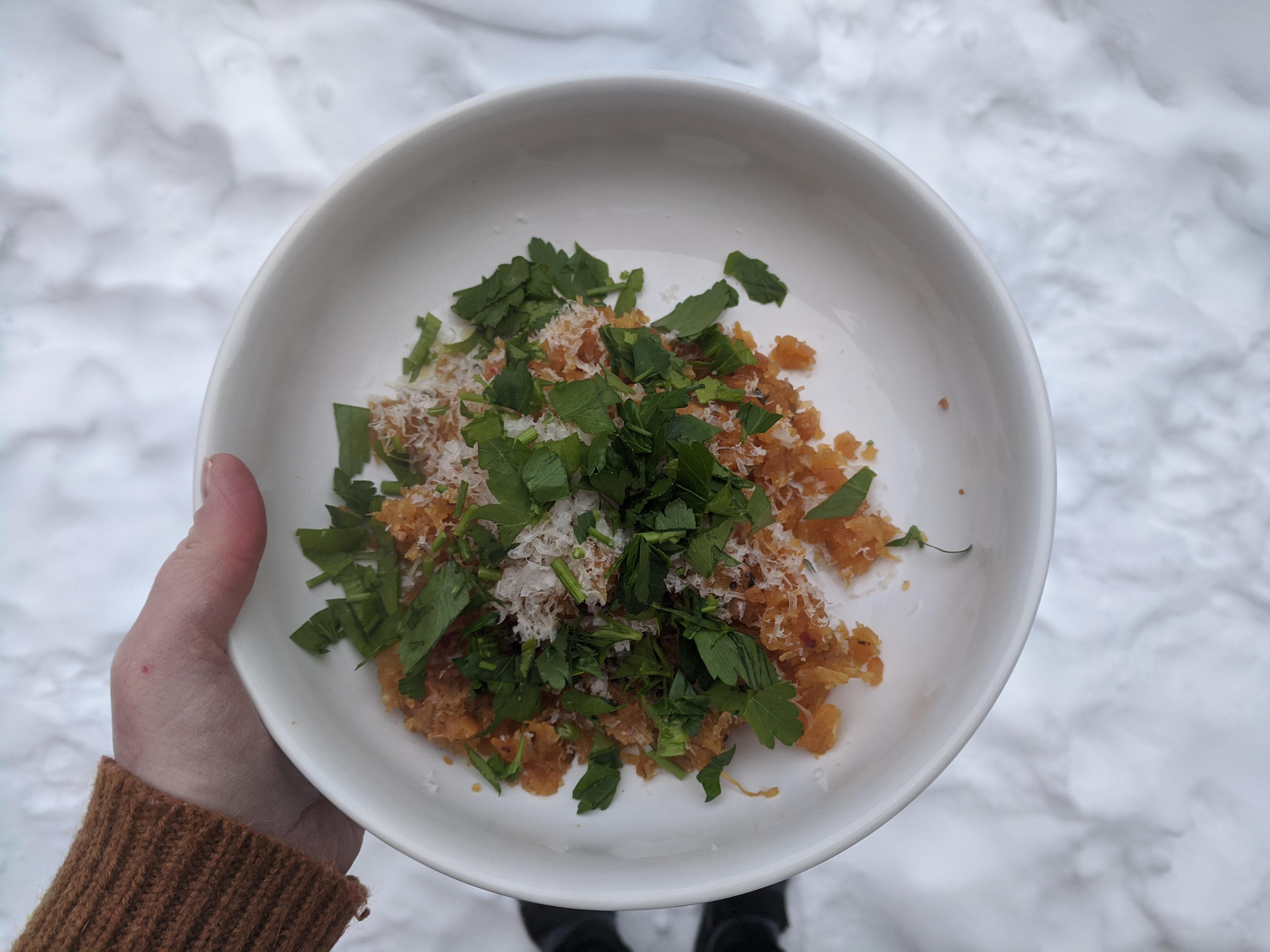 spaghetti squash aglio e olio | Scrolller