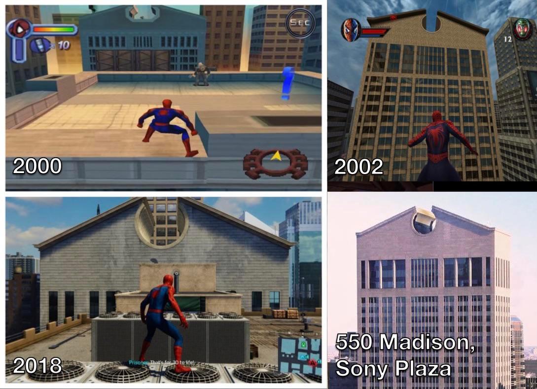 Spidey devs sure love to use the Sony Plaza in their games | Scrolller
