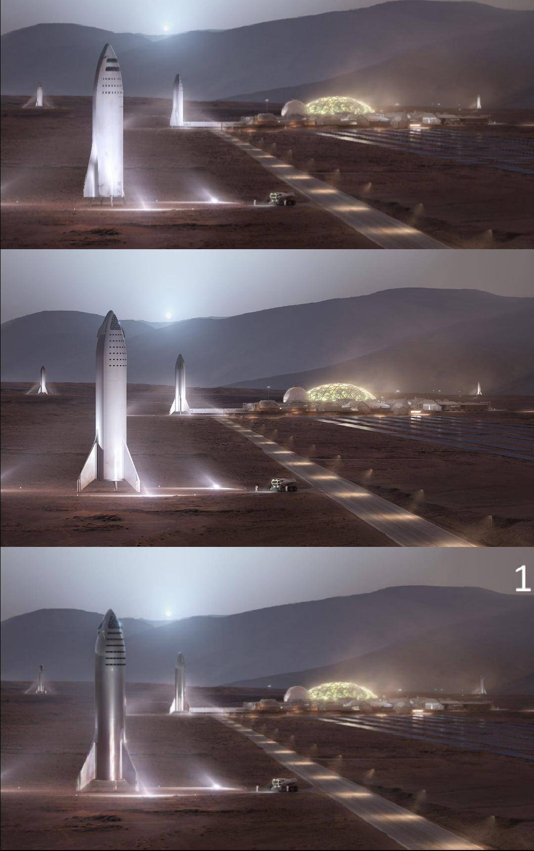 Starship on Mars evolution | Scrolller