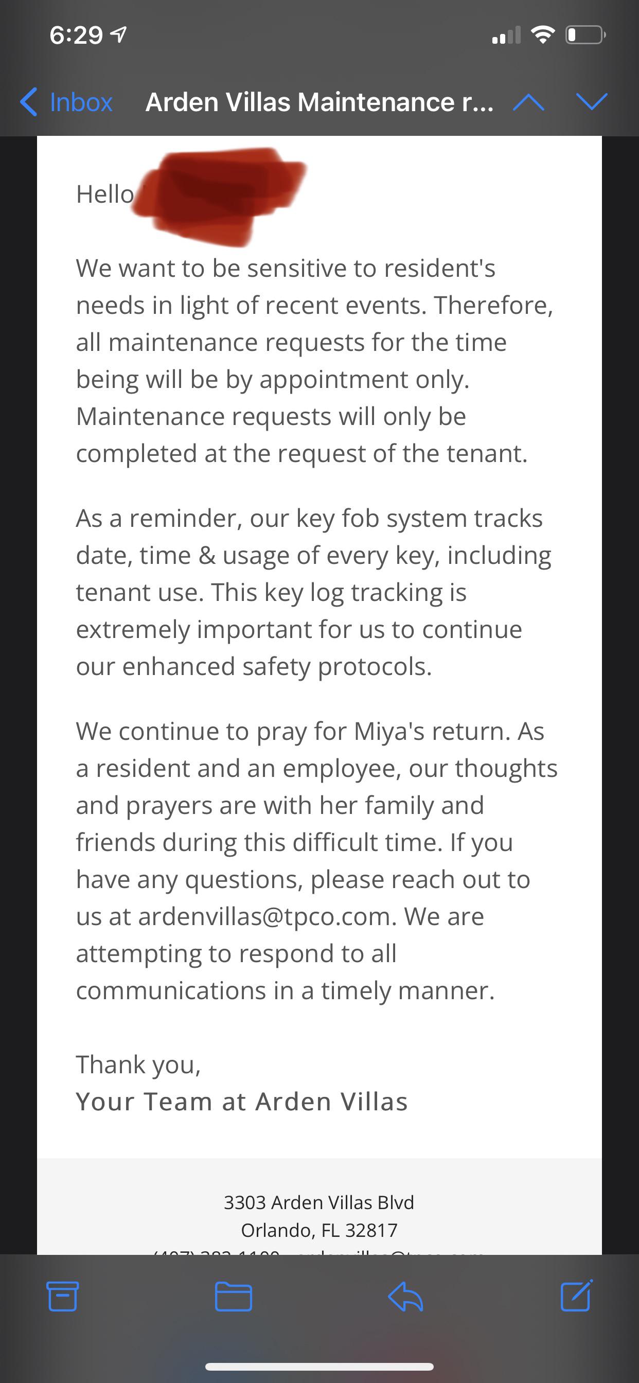 Statement from the apartment complex | Scrolller