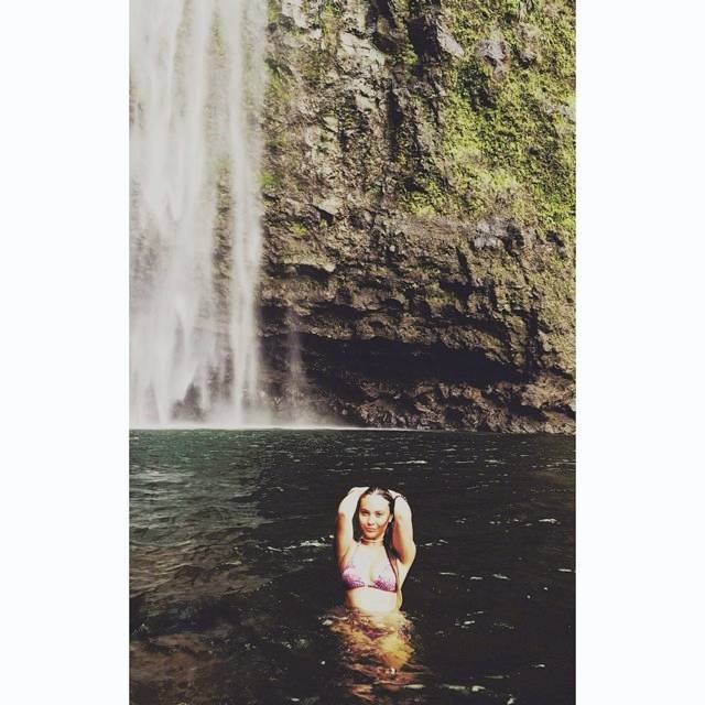 Stella Hudgens in a waterfall | Scrolller