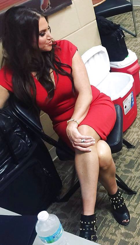 Stephanie McMahon in a tight red dress. | Scrolller