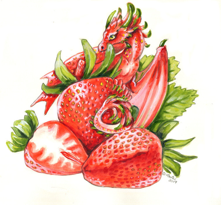 Strawberry Dragon by Hbruton | Scrolller