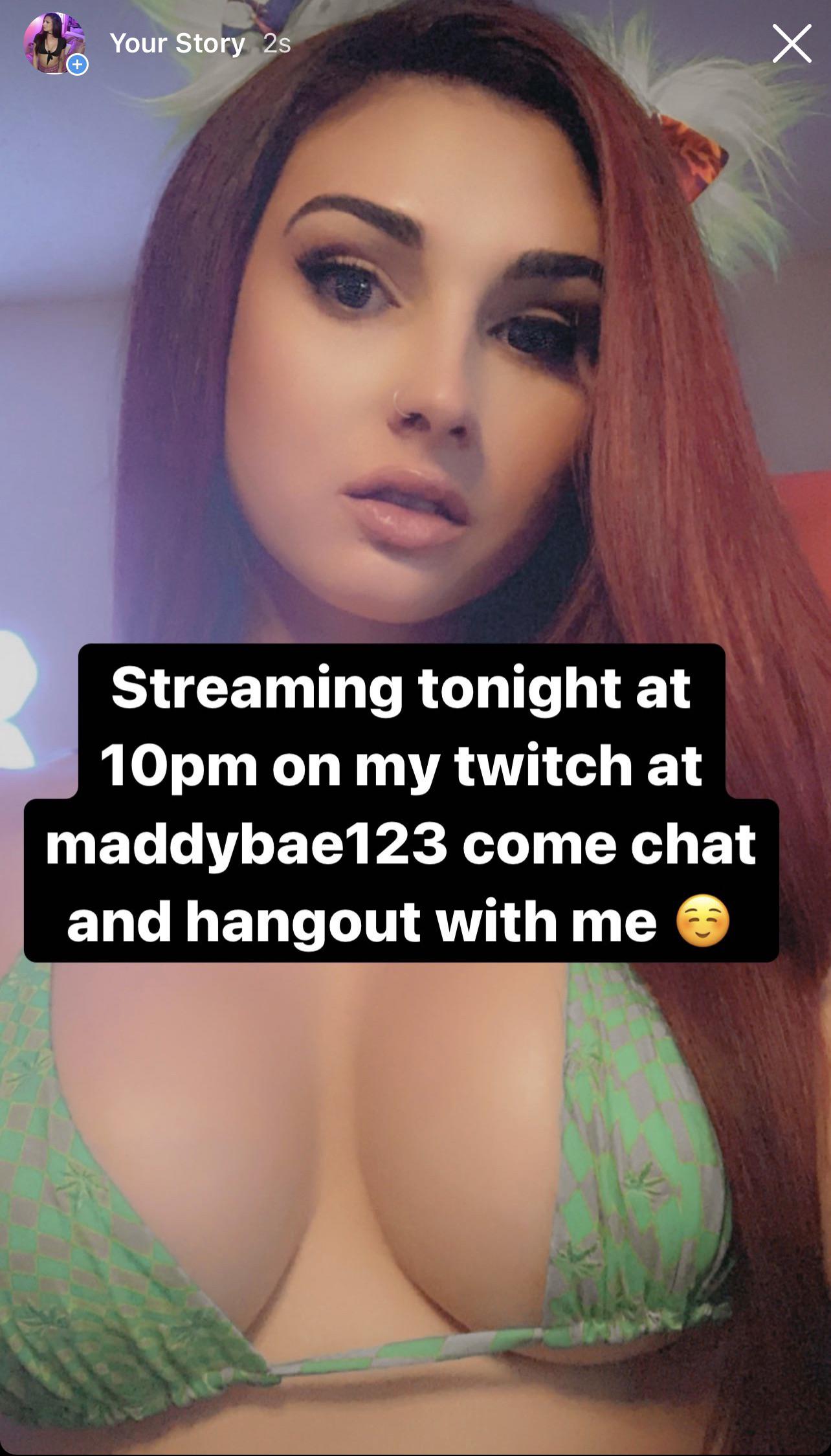 Streaming tonight on twitch at 10pm pacific standard time at maddybae123 see you then :) | Scrolller