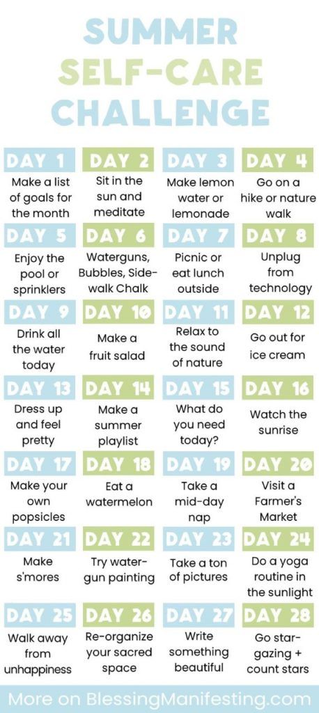Summer Self Care Challenge | Scrolller