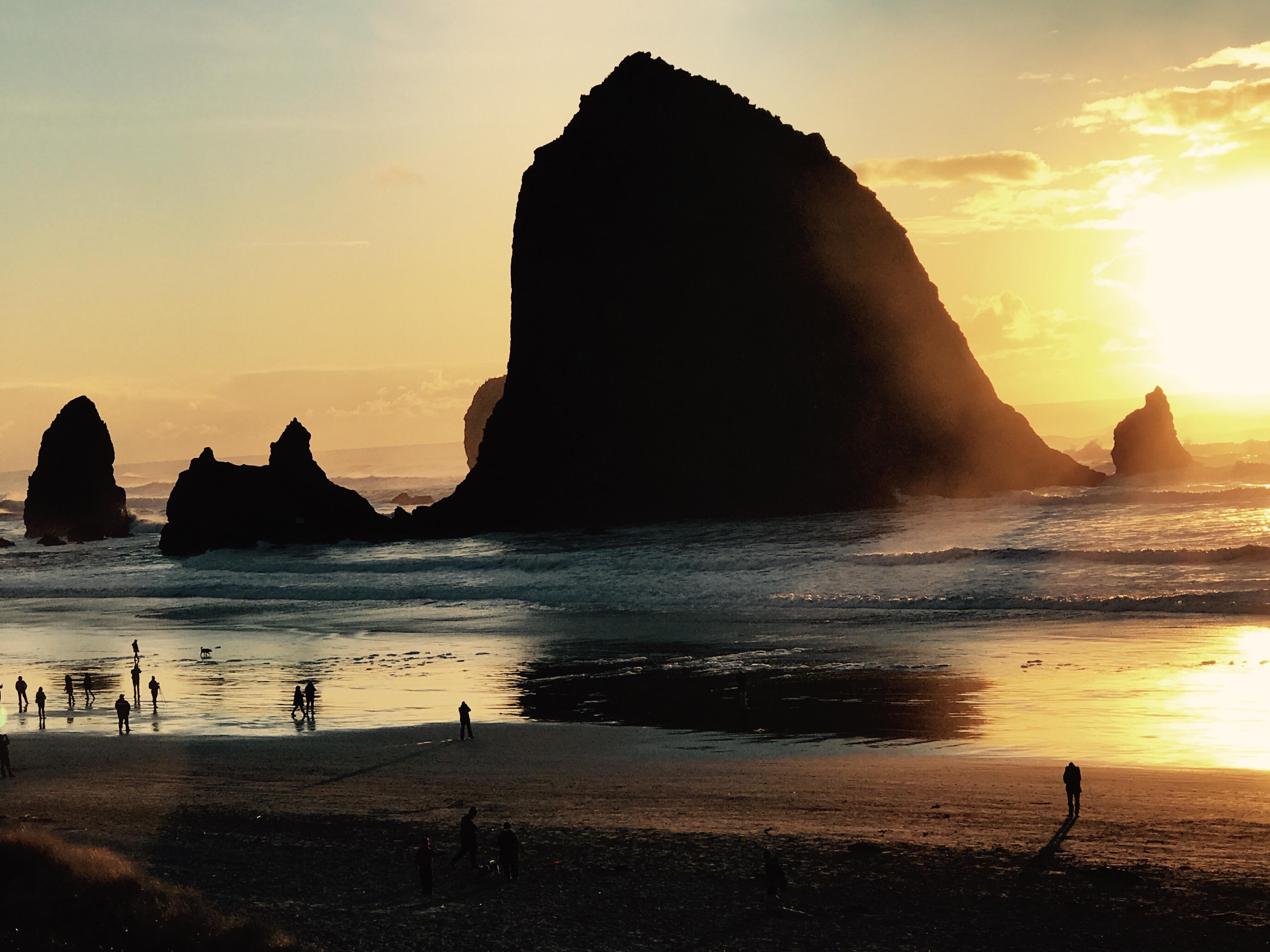 Sunset at Haystack Rock. | Scrolller