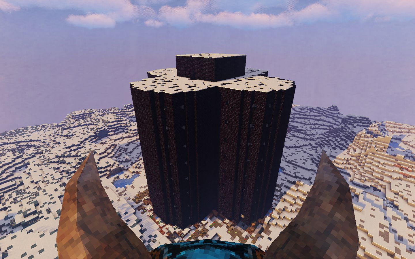 Super Battle Tower that I cleared then stripped to it's obsidian structure. HC | Scrolller