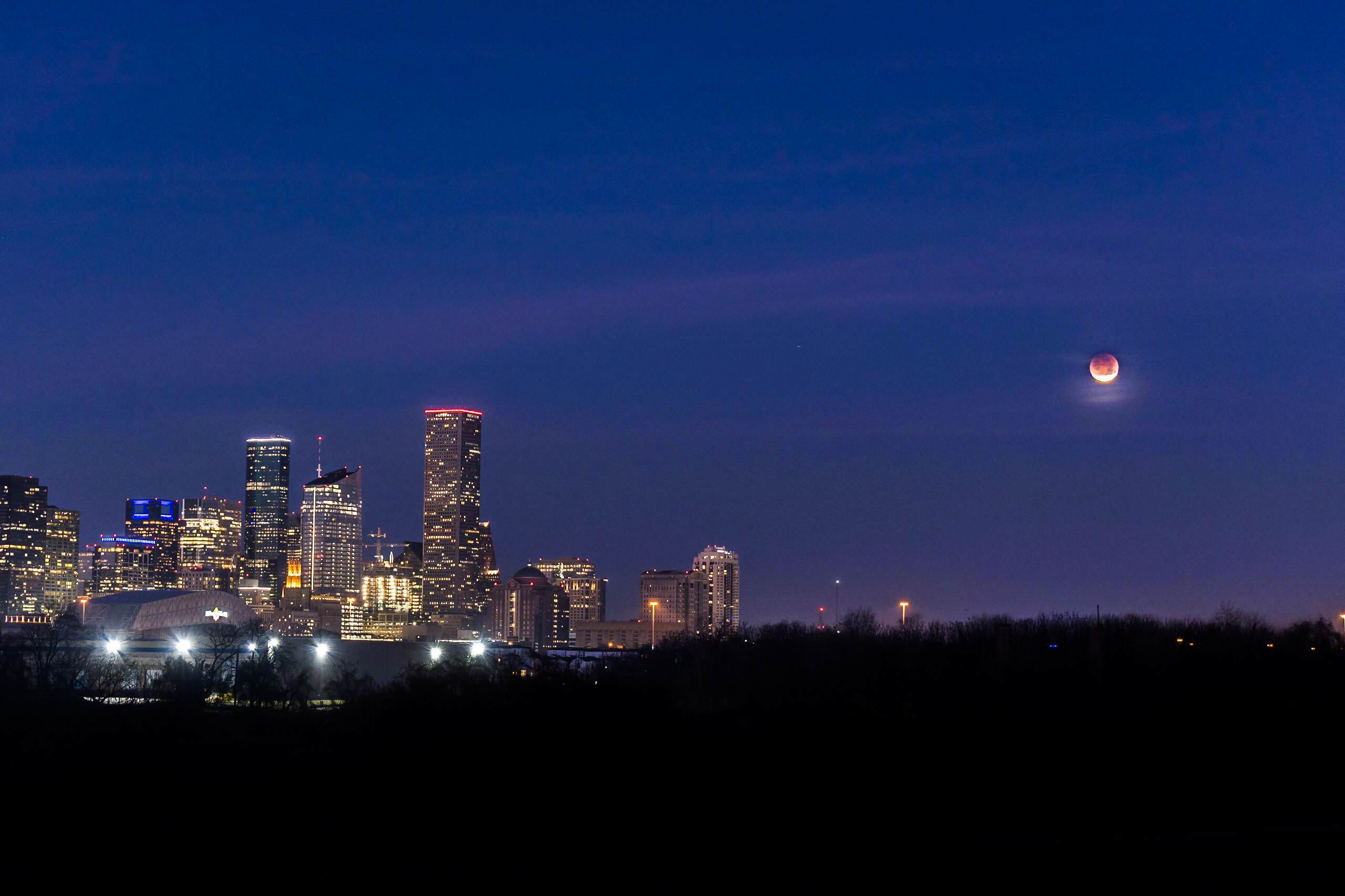 Super Blue Blood Moon over Downtown | Scrolller