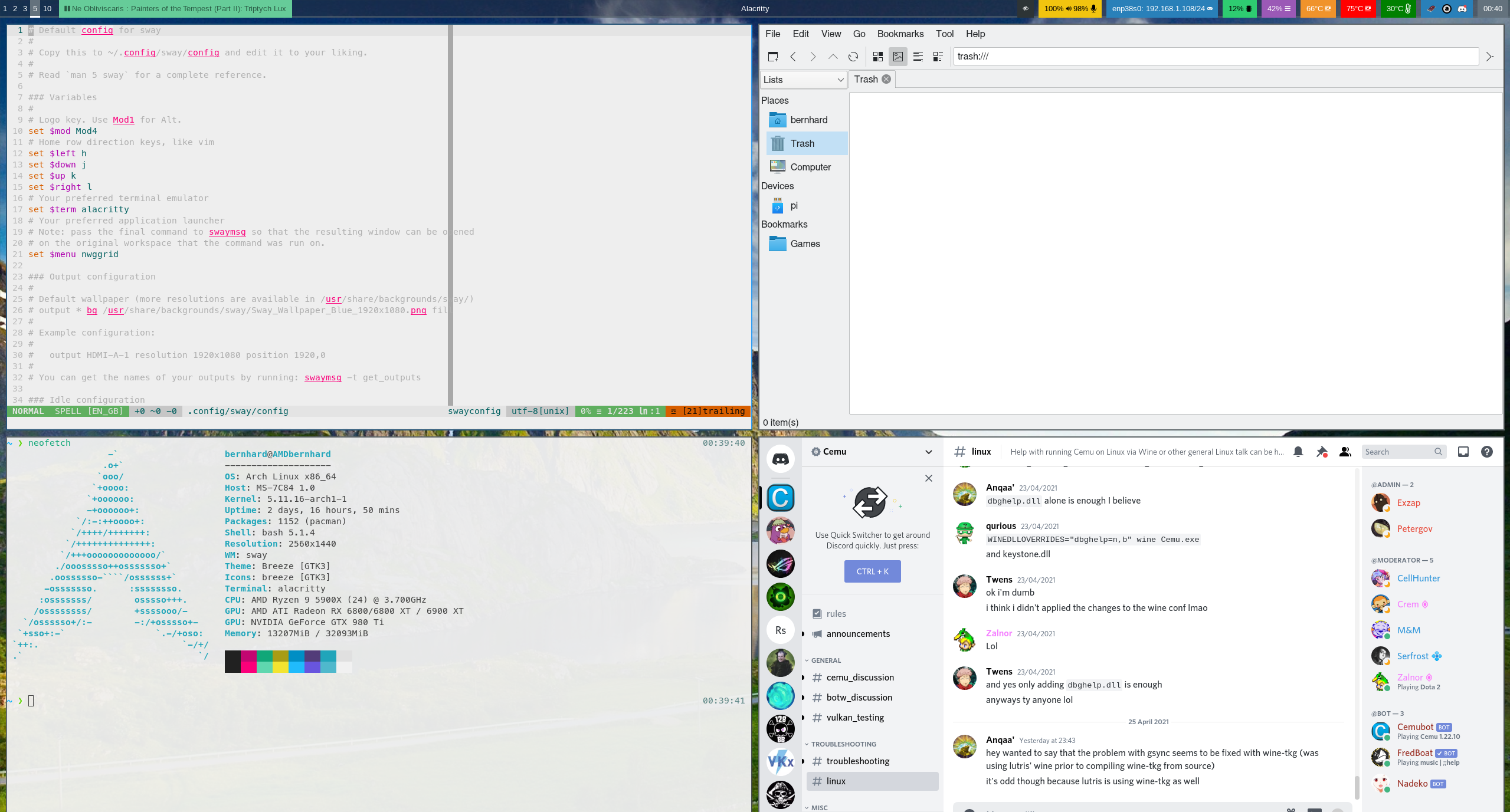 [Sway] Basic light mode setup. | Scrolller