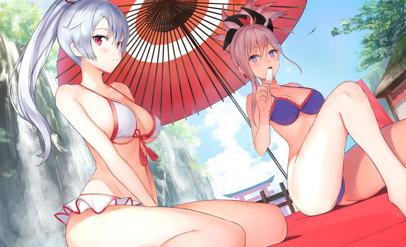 Swimsuit Tomoe and Musashi | Scrolller