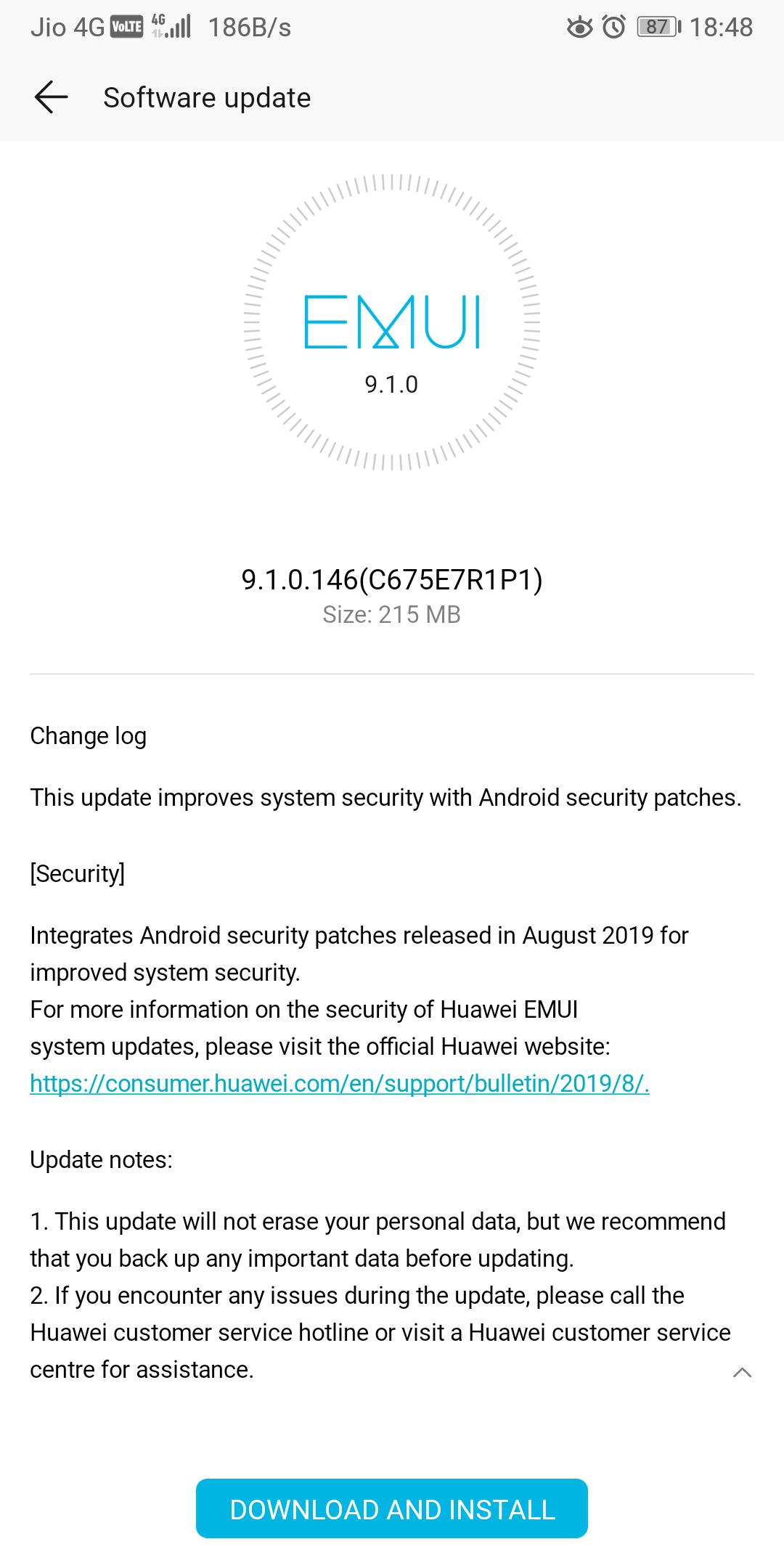 System Security Patch Update is available for Honor 7X (Indian Version) | Scrolller