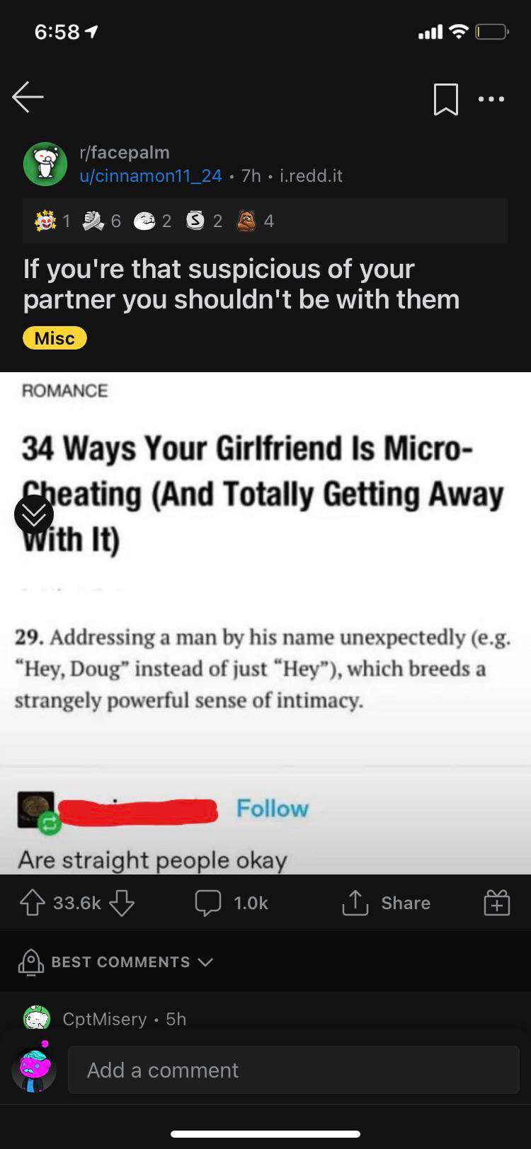 Taking a satirical post and thinking it was a face palm | Scrolller