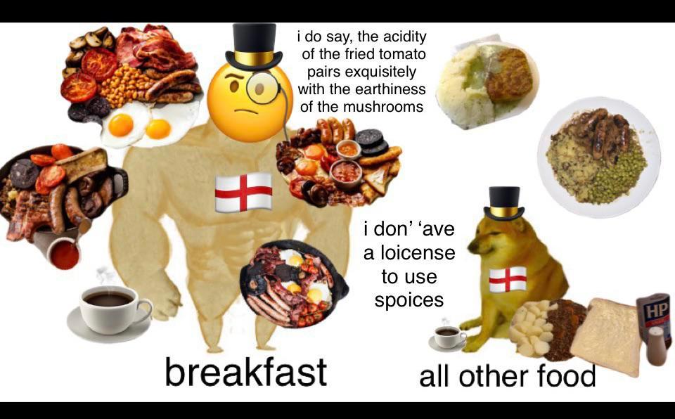 tasteless meme about British food (OC) | Scrolller