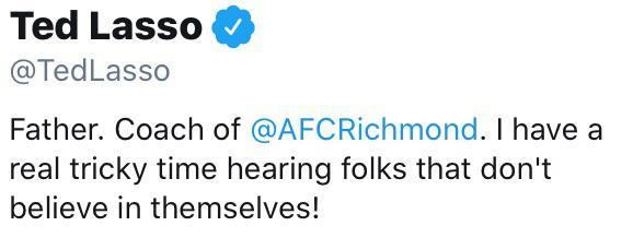 @TedLasso updated his twitter bio from “Husband, father, coach” to “father, coach” 🙁 | Scrolller