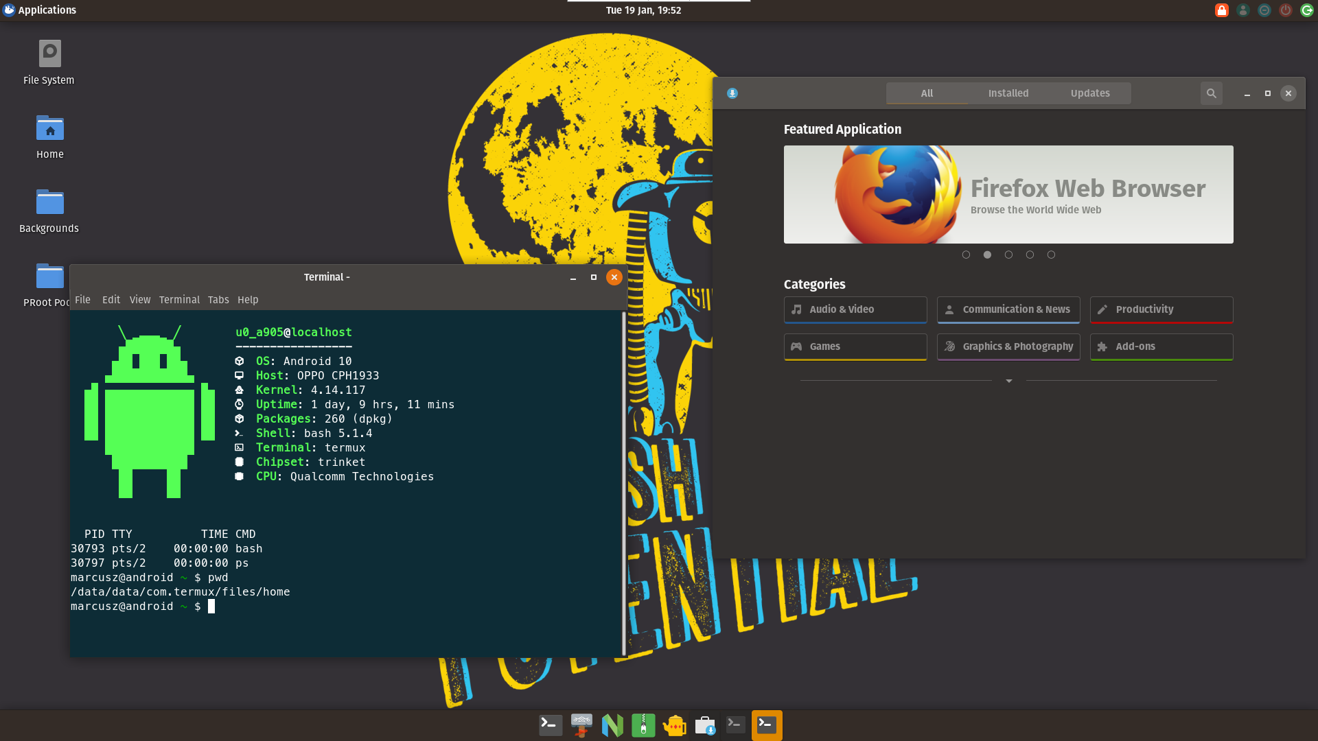 TermuxPop_OS! (Modified Termux XFCE into PopOS | Scrolller