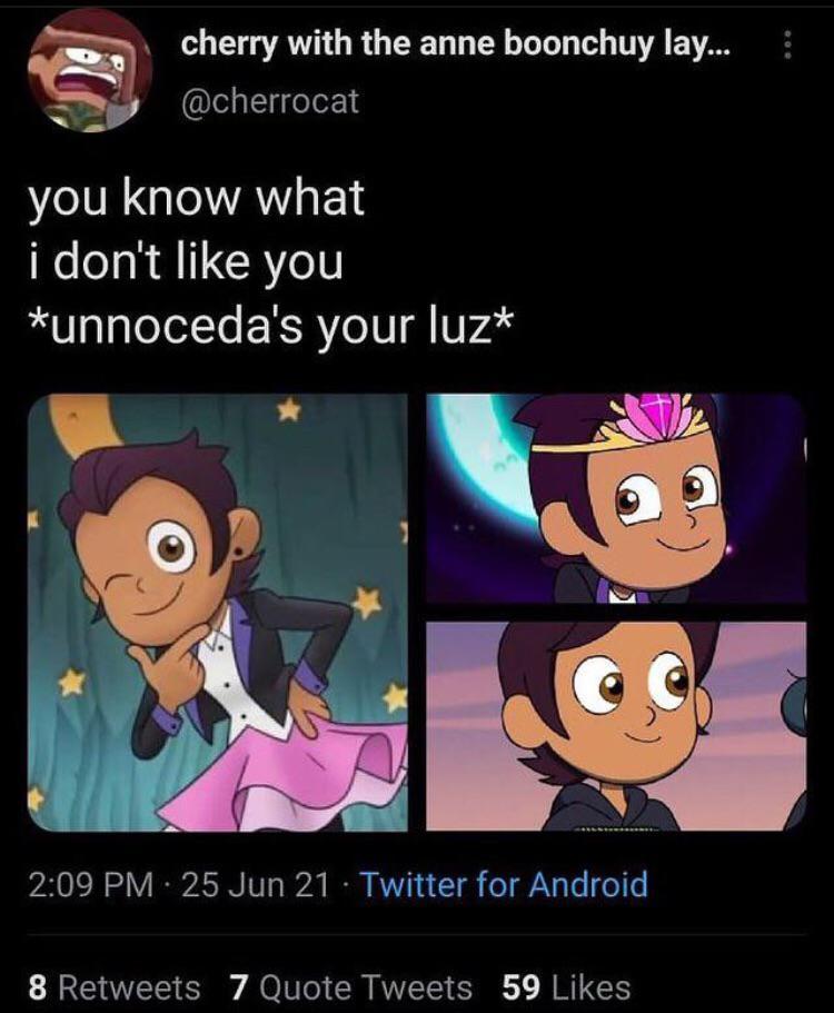 Thanks, I hate Unnoceda-ed Luz | Scrolller