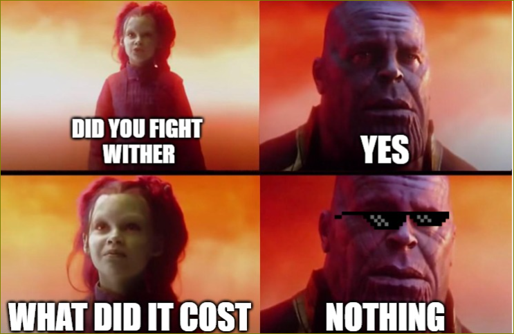 thanos wither meme | Scrolller