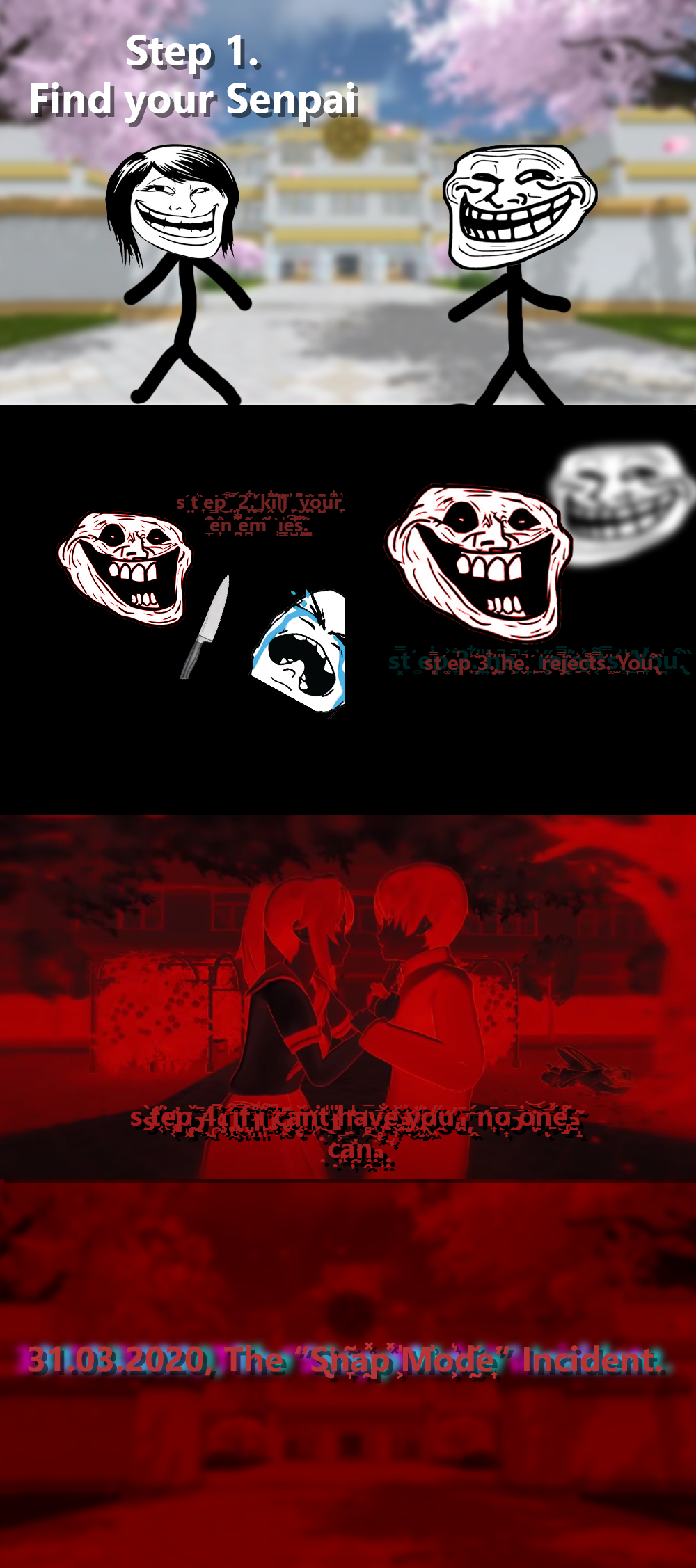 That's basically Yandere Simulator in a nutshell. | Scrolller