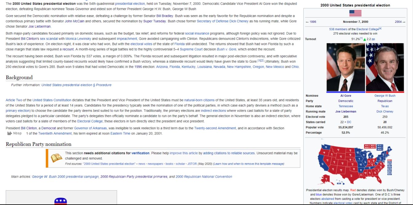 The 2000 Presidential Election if Gore won but Florida still happened | Scrolller