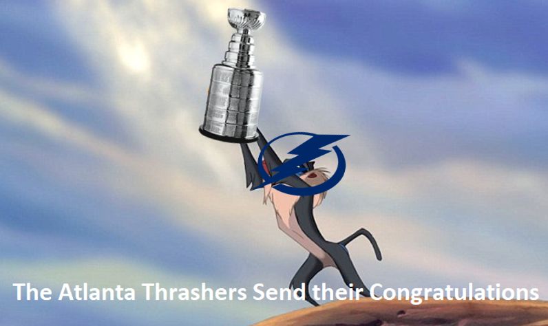 The Atlanta Thrashers send their congratulations to the 2020 Stanley Cup champions | Scrolller