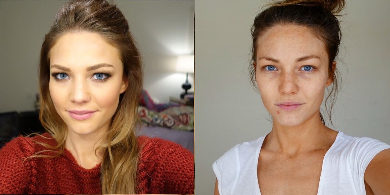 "The Bachelorette's" Sam Frost with/without makeup from Instagram | Scrolller