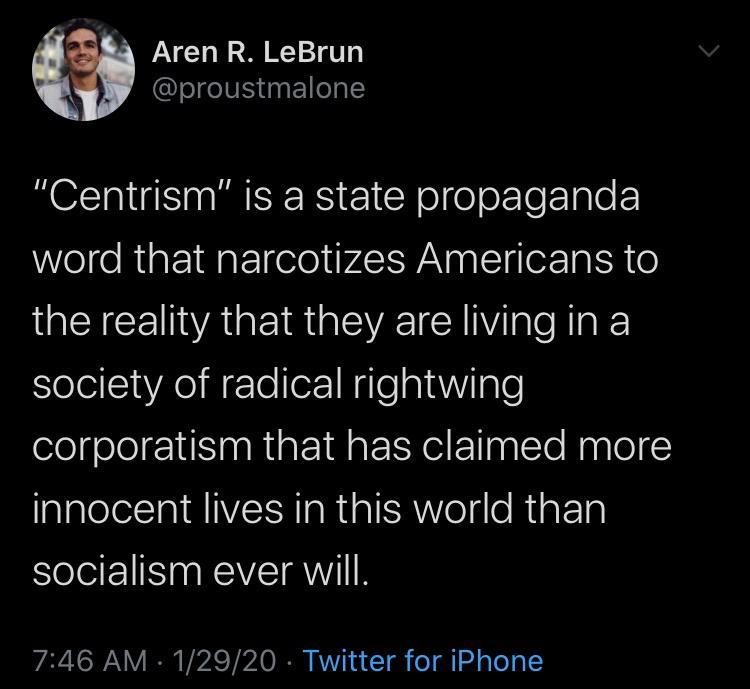 The best summary of modern “Centrism” I’ve ever read. | Scrolller