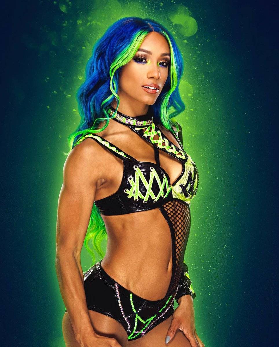 The Boss and her beautifully sculpted body in her WrestleMania gear. | Scrolller